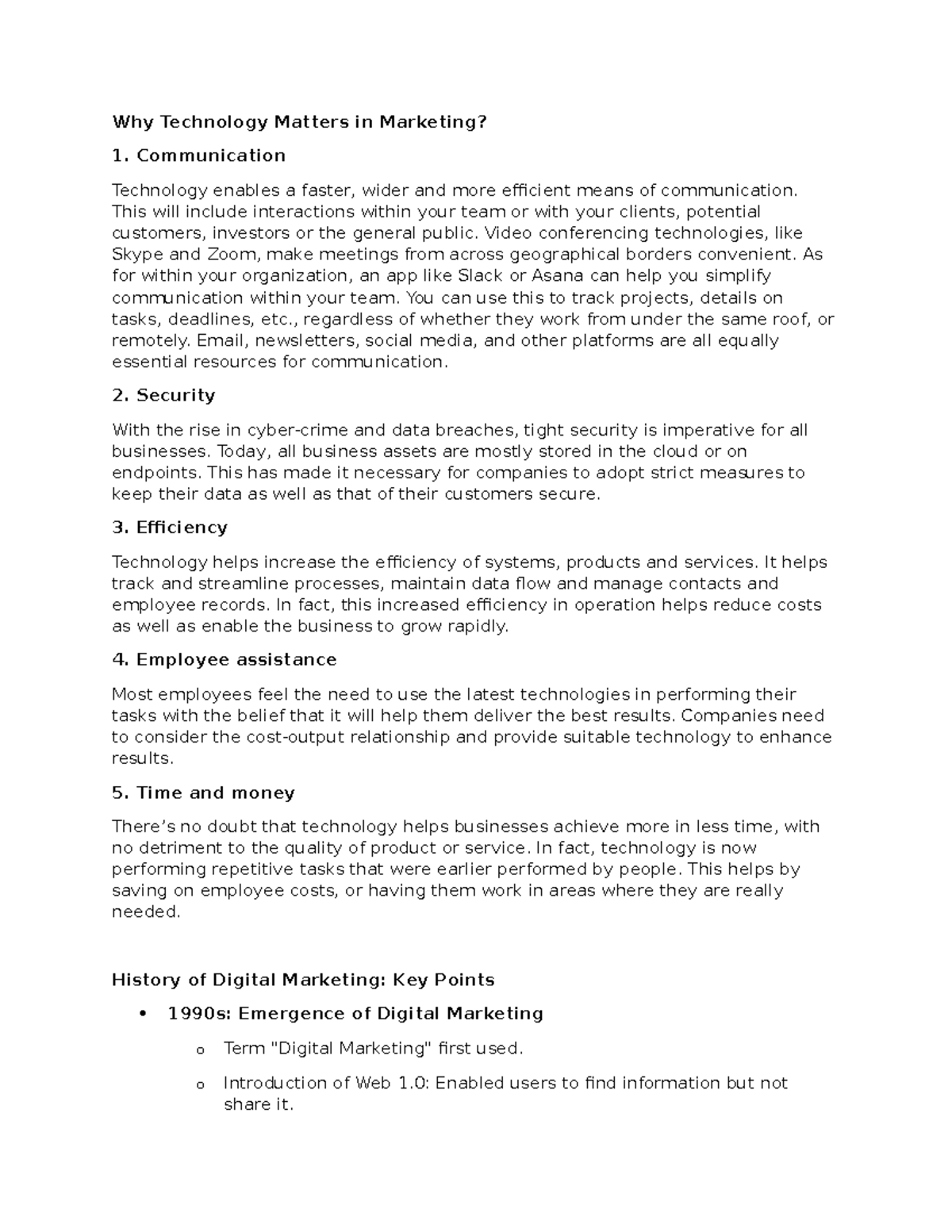 Why Technology Matters in Marketing - Communication Technology enables ...