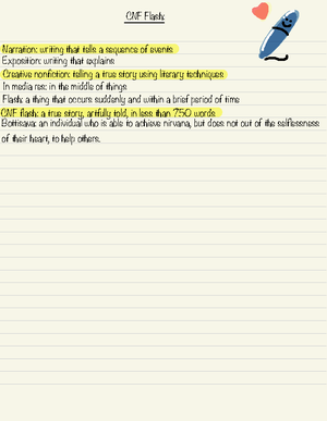 Textbook Notes - Intro to Creative Writing (Chapter 2) - Chapter two ...