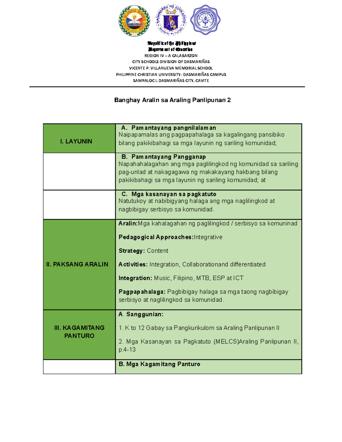 Grand-DEMO- Grade 2-JADE- Manggagawa (2) - Republic of the Philippines ...