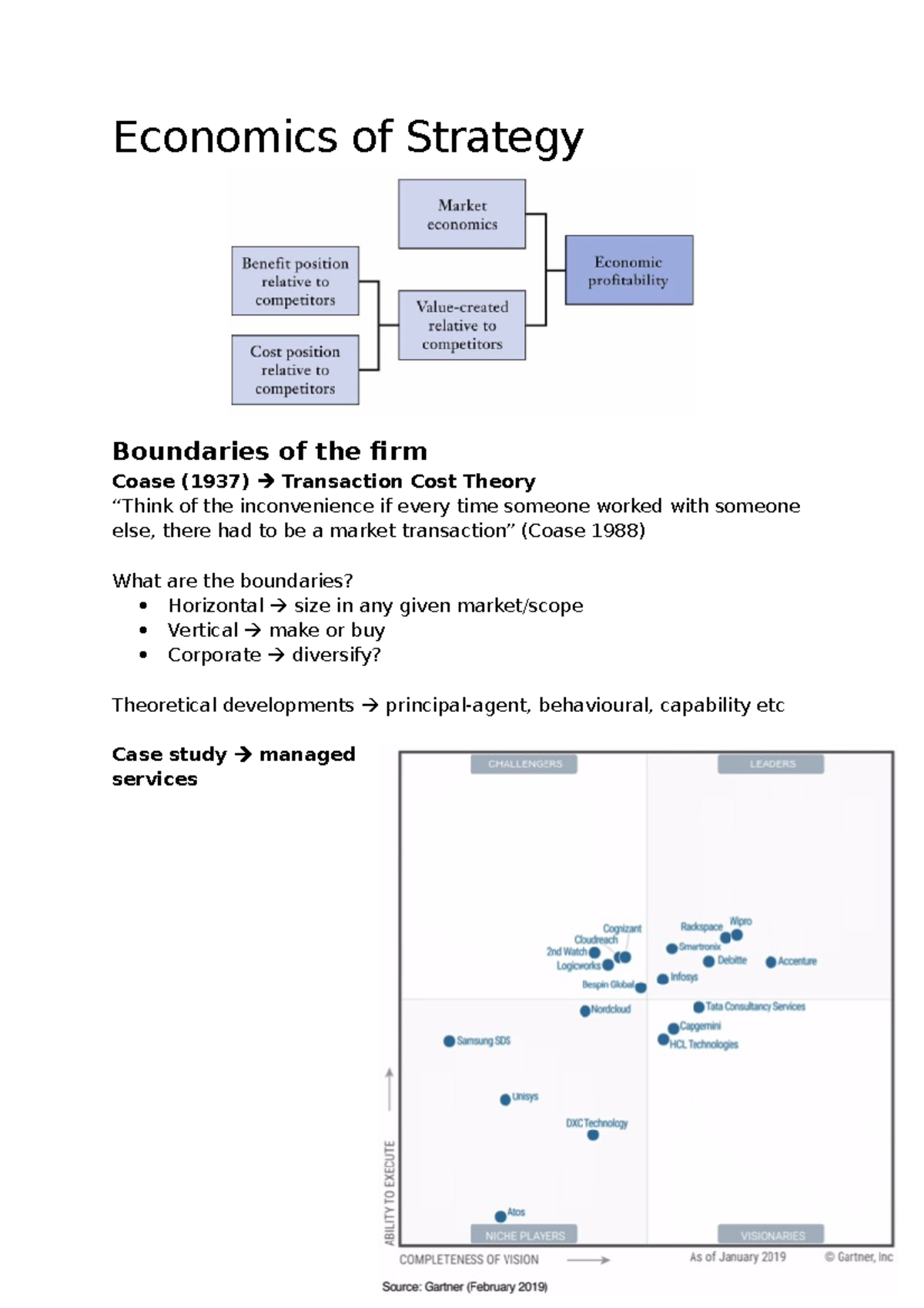 Economics of Strategy - Lecture notes 1-10 - Economics of Strategy ...