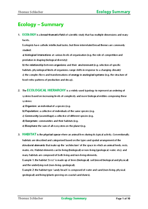 SCI102 LECTURE 3 NOTES BIODIVERSITY AND ECOLOGY - LECTURE REVIEW ...