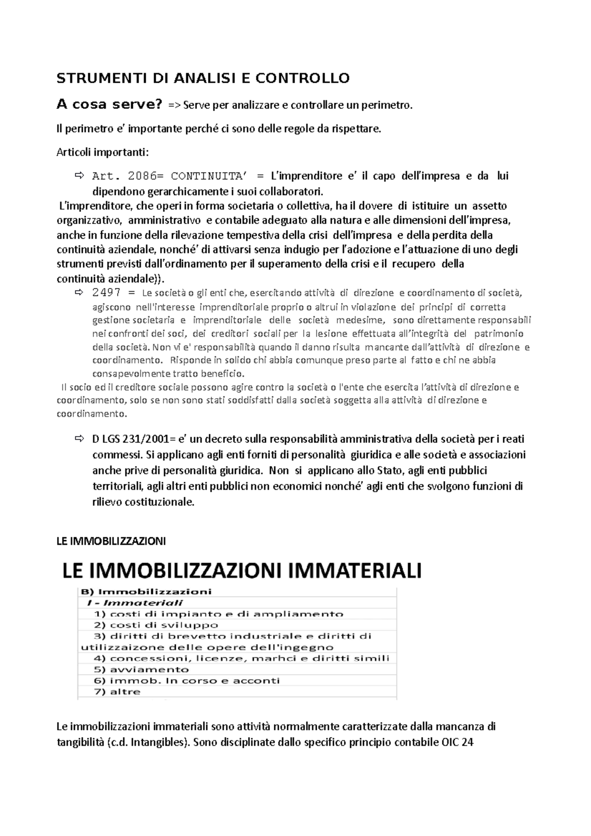 Strumenti di analisi e controllo aziendale - STRUMENTI DI ANALISI E ...