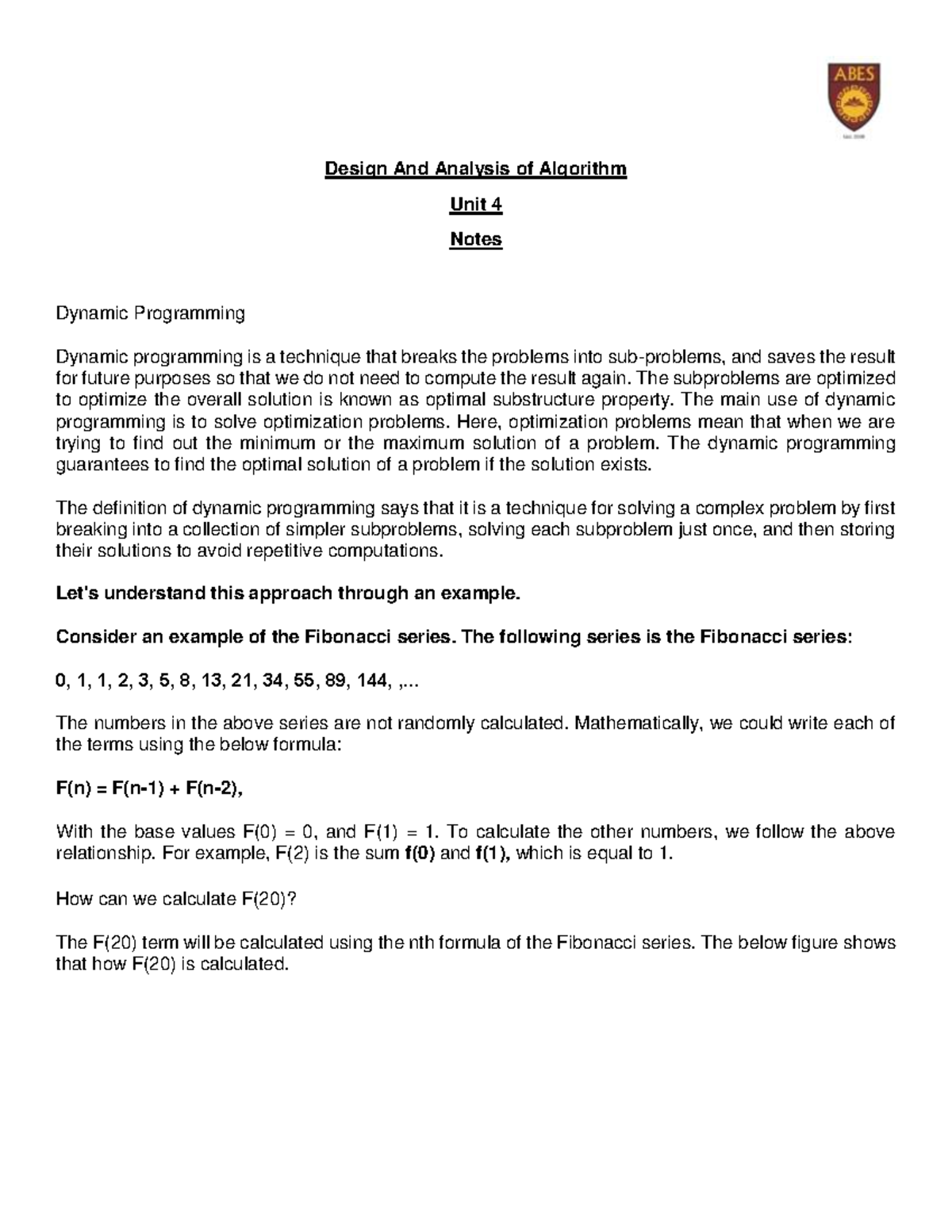 UNIT-4 - egrhtyuikujyht - Design And Analysis of Algorithm Unit 4 Notes ...