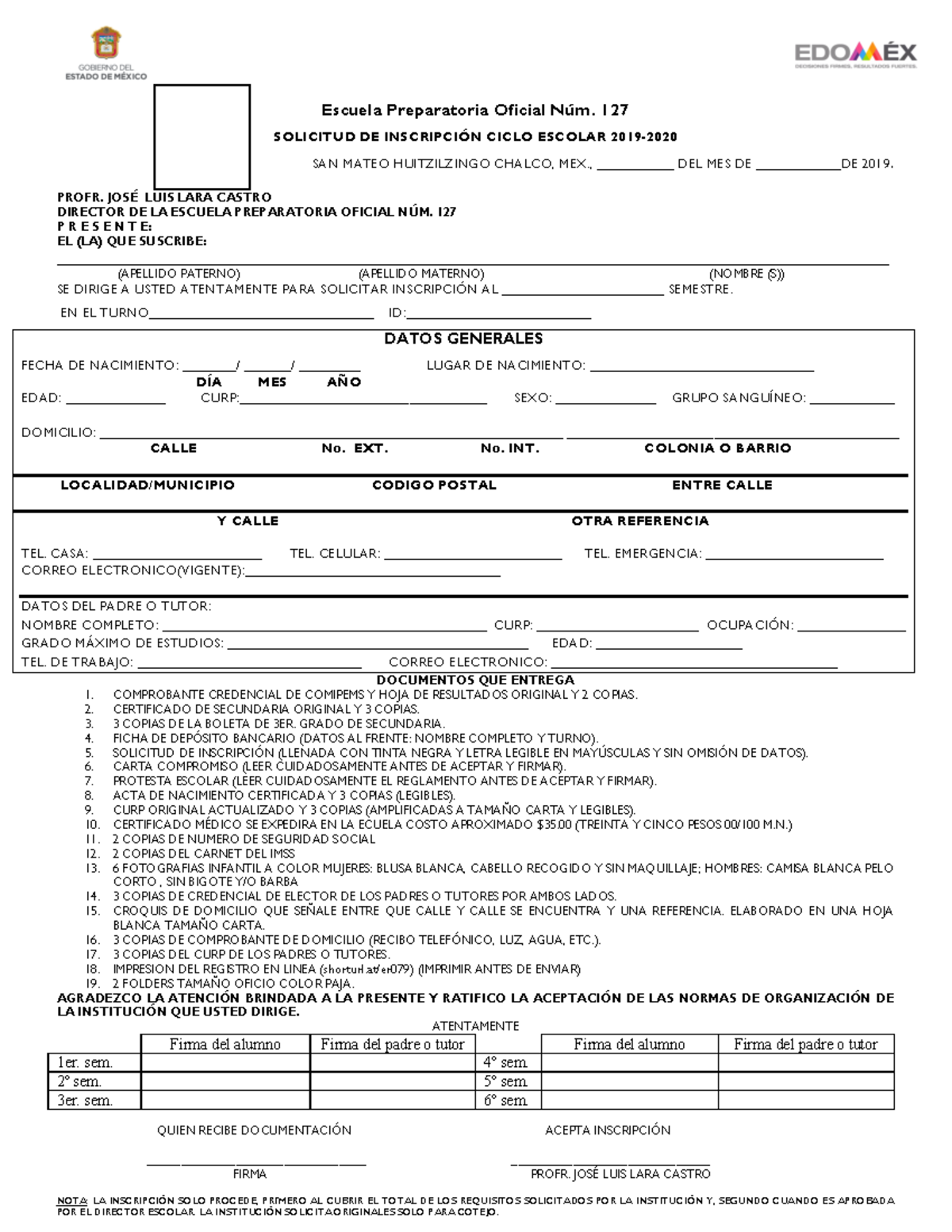 Inscripcion 1o - Skwkwk - Escuela Preparatoria Oficial Núm. 127 ...