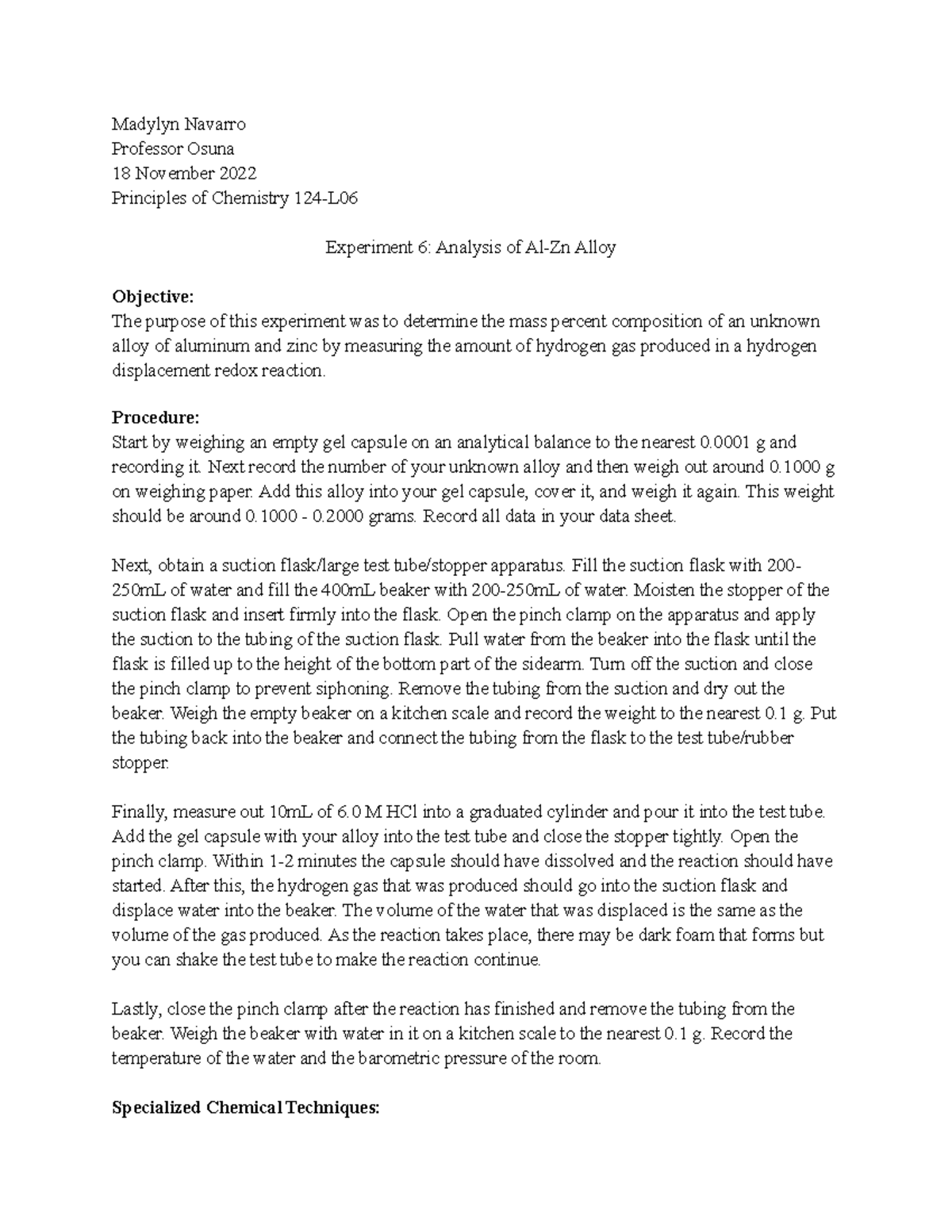 Lab Report #6 - lab 6 repottt - Madylyn Navarro Professor Osuna 18 ...