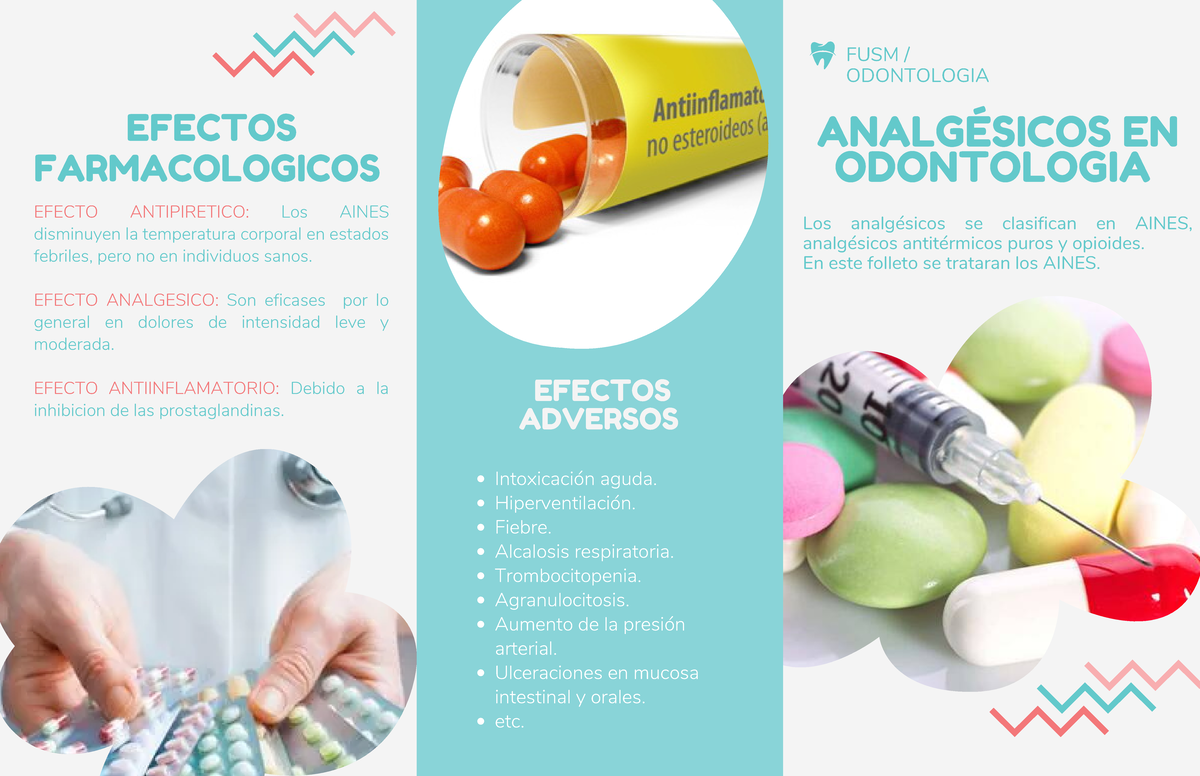 Folleto sobre Aines - resumen - FUSM / ODONTOLOGIA ANALGÉSICOS EN ...