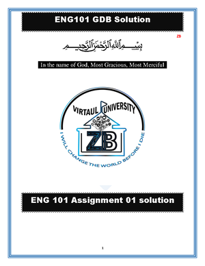 ENG101 GDB solution vu360 - Vu360° Official: chat.whatsapp/F5zhJsjtf5yL4RjDODz1fL Vu360° 1 ...