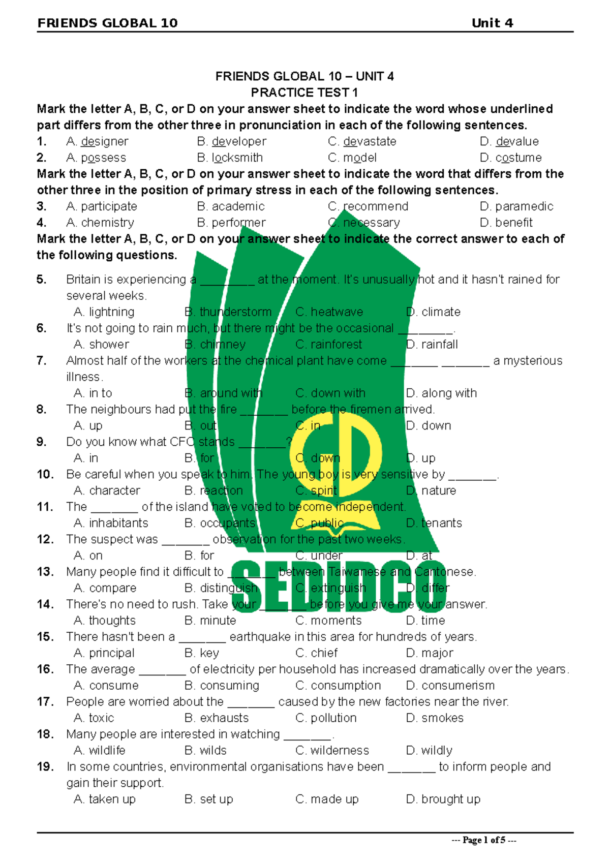 Unit 4 - Test 1 - Learning Outcomes After studying this chapter, you ...