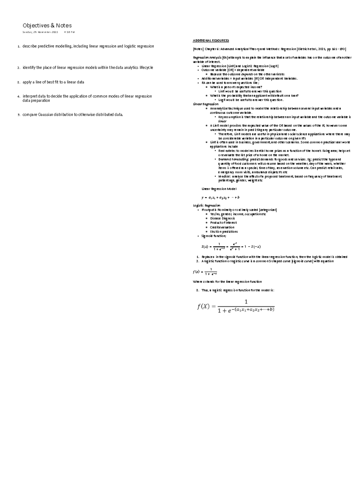 Week 2 Modules+VID Slides & Transcripts - 1 predictive modelling, including linear regression ...
