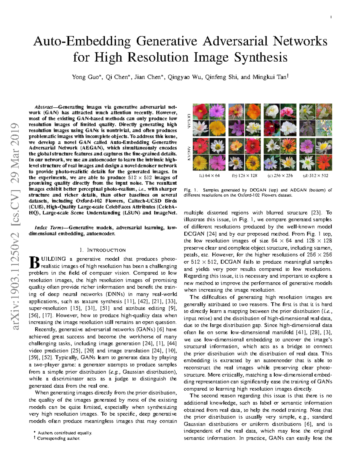 10. TTI Guo et al. (2019 ) Auto-Embedding Generative Adversarial ...