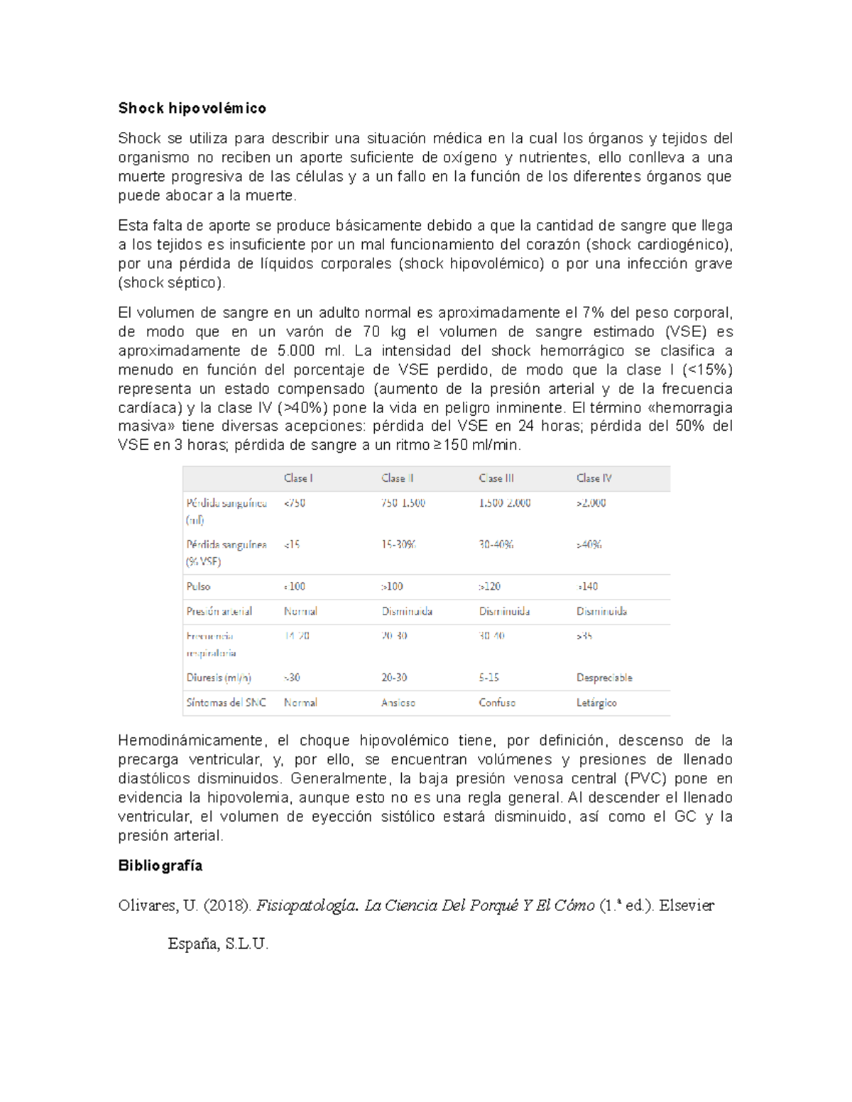 Shock hipovolémico - Shock hipovolémico Shock se utiliza para describir ...