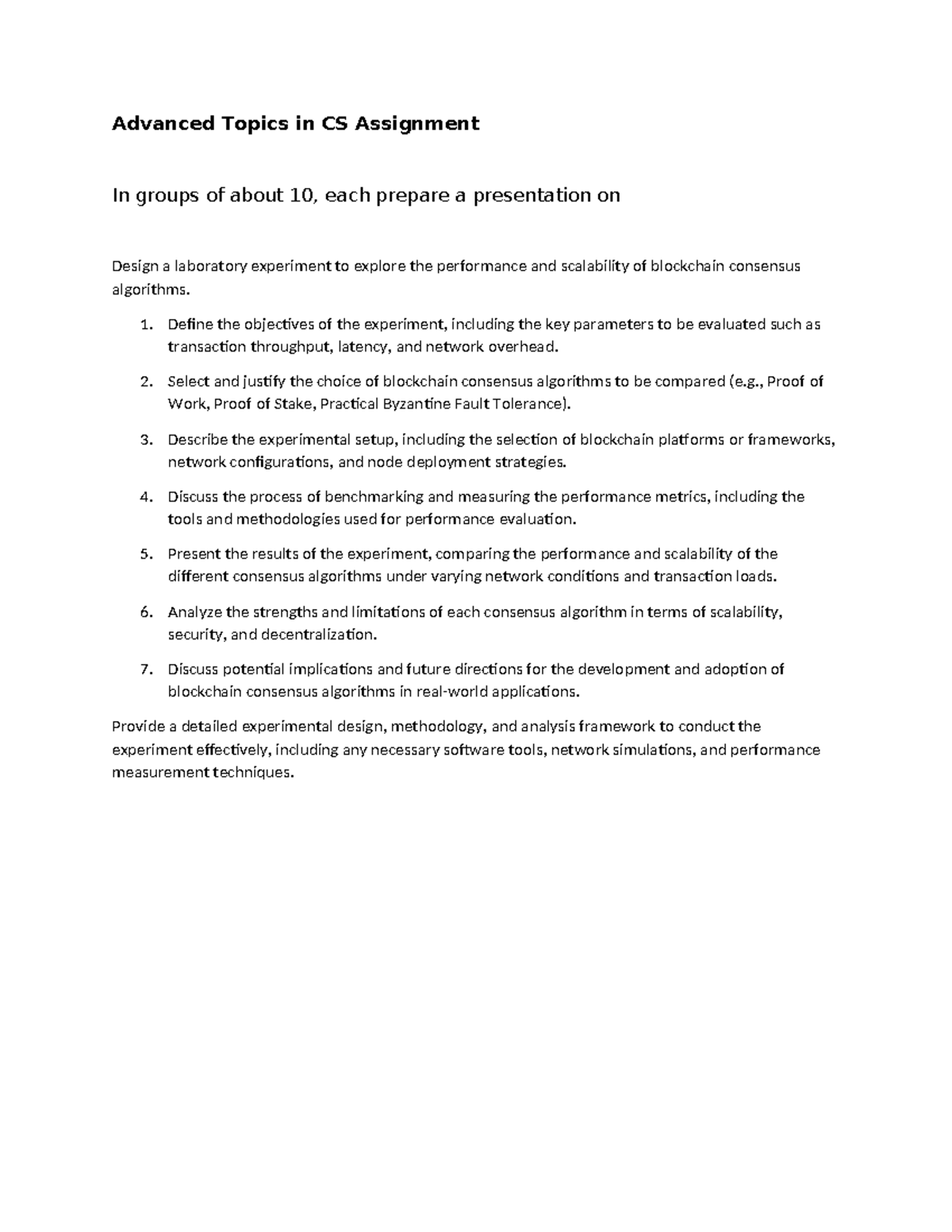 Advanced Topics in CS Assignment - 1. Define the objectives of the ...