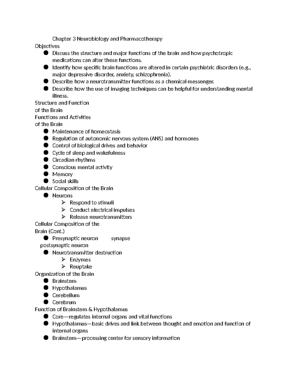 Chapter 3 Neurobiology and Pharmacotherapy - Chapter 3 Neurobiology and ...