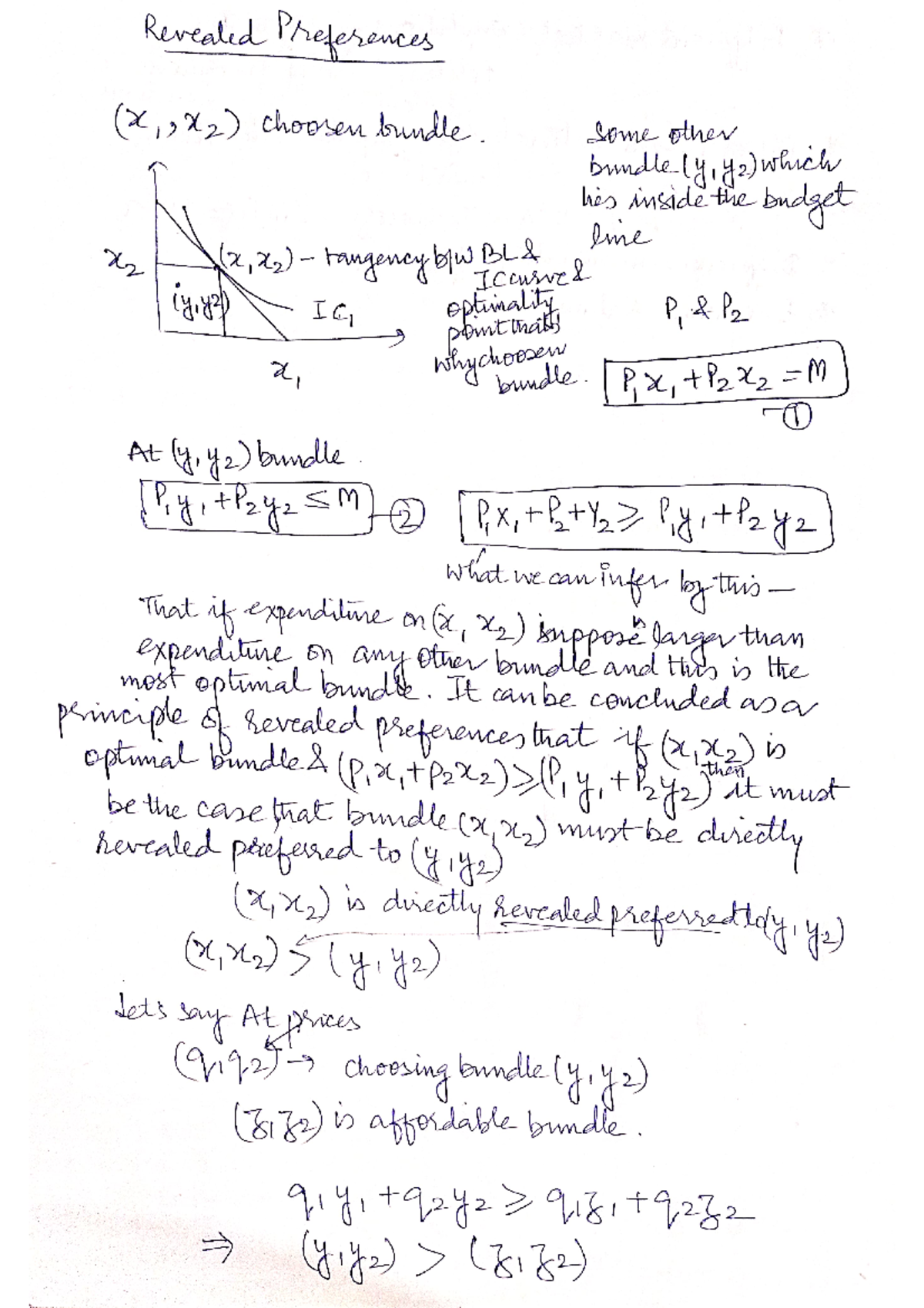 Revealed Preference - HAL VARIAN NOTES - B.A. Economics (Hons.) - Studocu