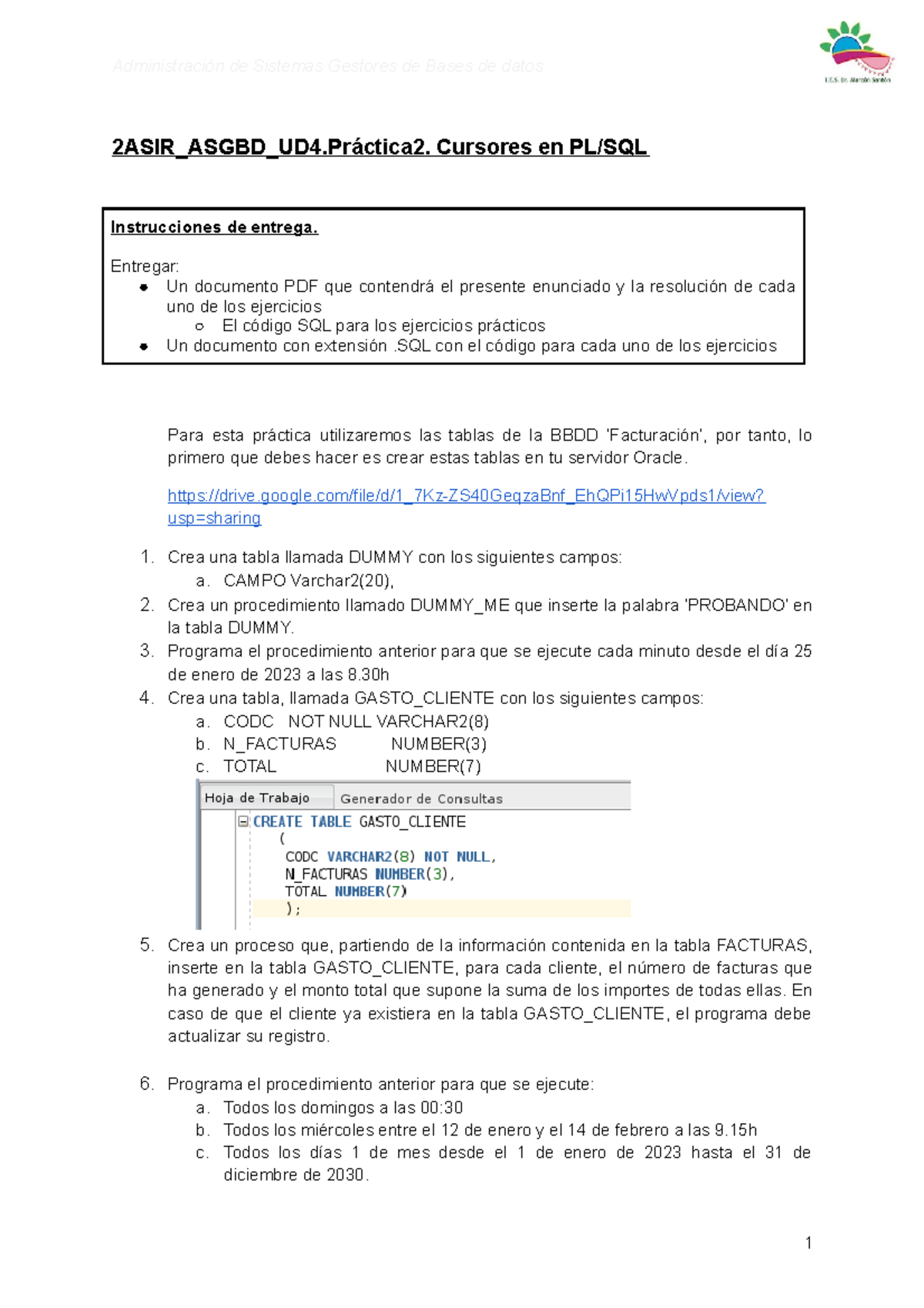 2ASIR Asgbd UD4.Práctica 3. Automatización de tareas en Oracle ...