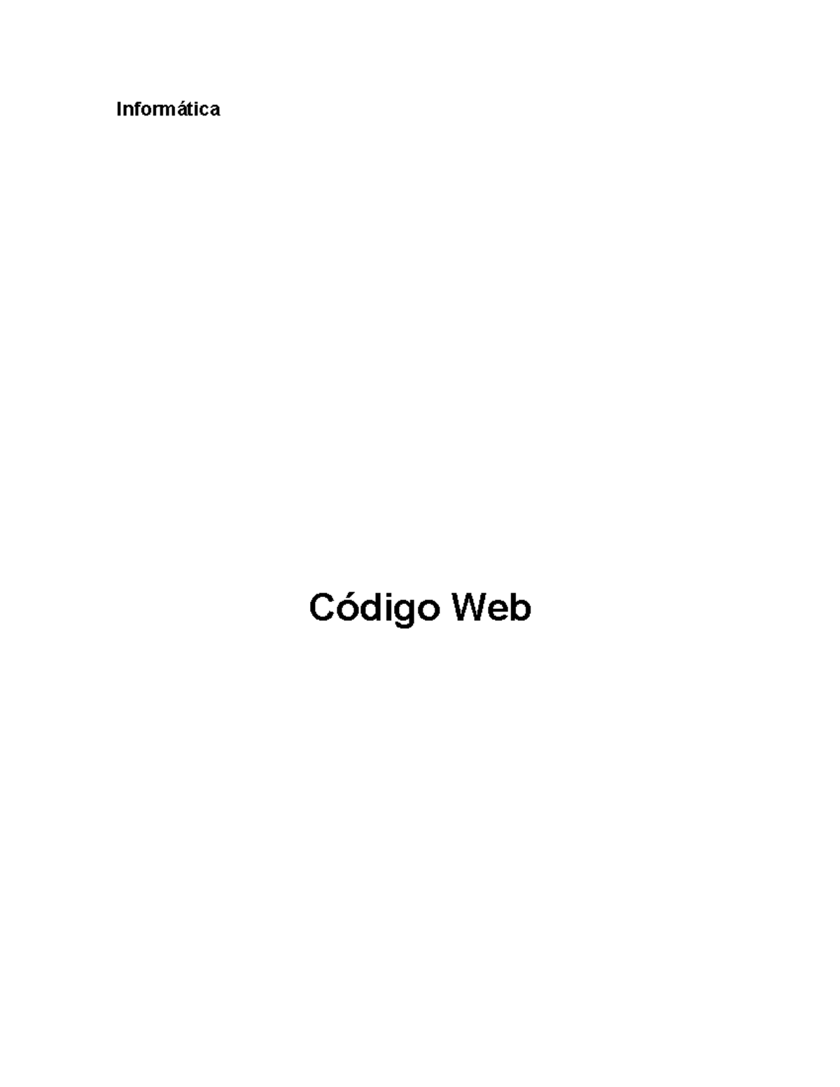 AV - Web page code - Informática Código Web