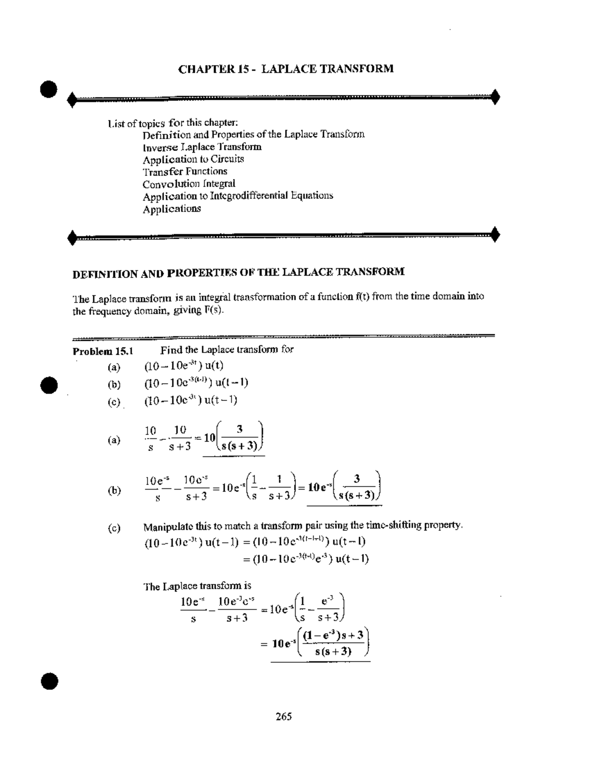 Chapter 15 Laplace Transform - ECE 101 - Studocu