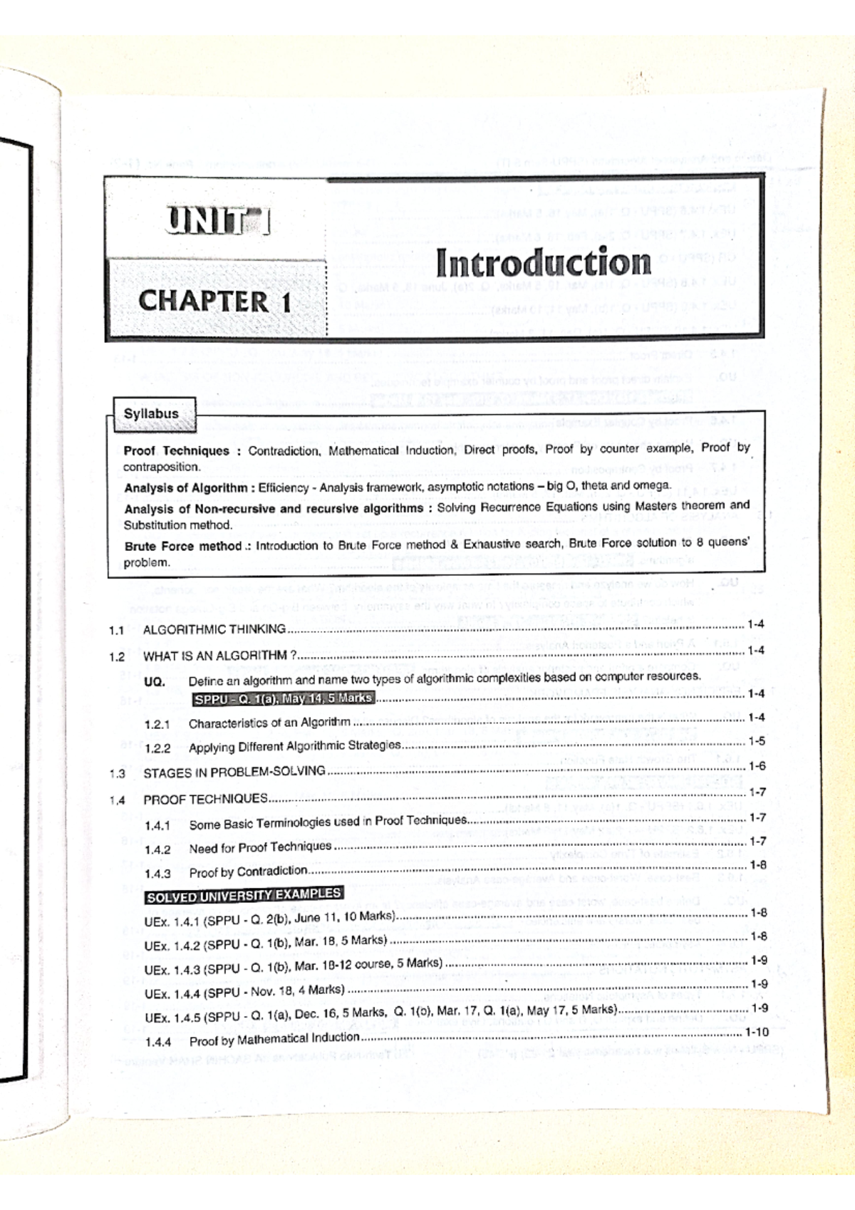 DAA-Chapter 1- Introduction - Introduction CHAPTER 1 Syllabus Proof ...