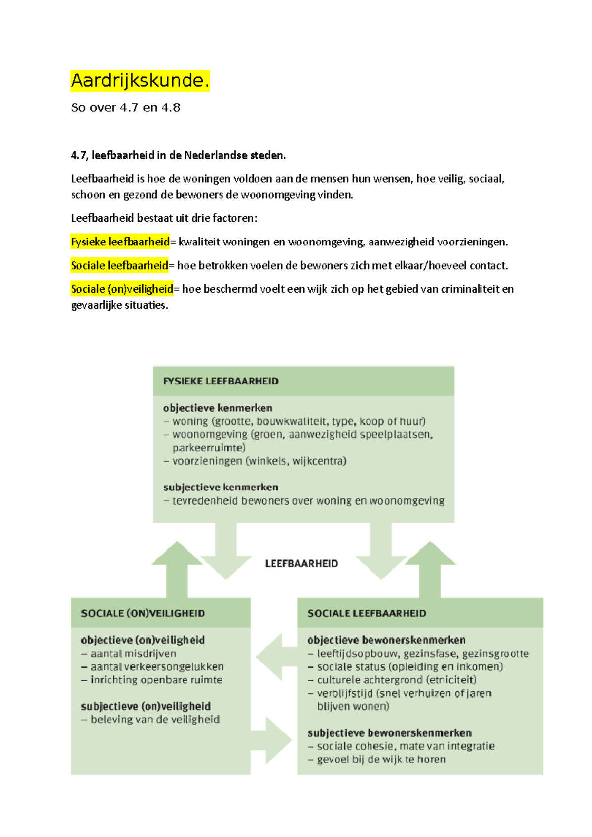 Aardrijkskunde so leefbaarheid - Aardrijkskunde. So over 4 en 4. 4 ...