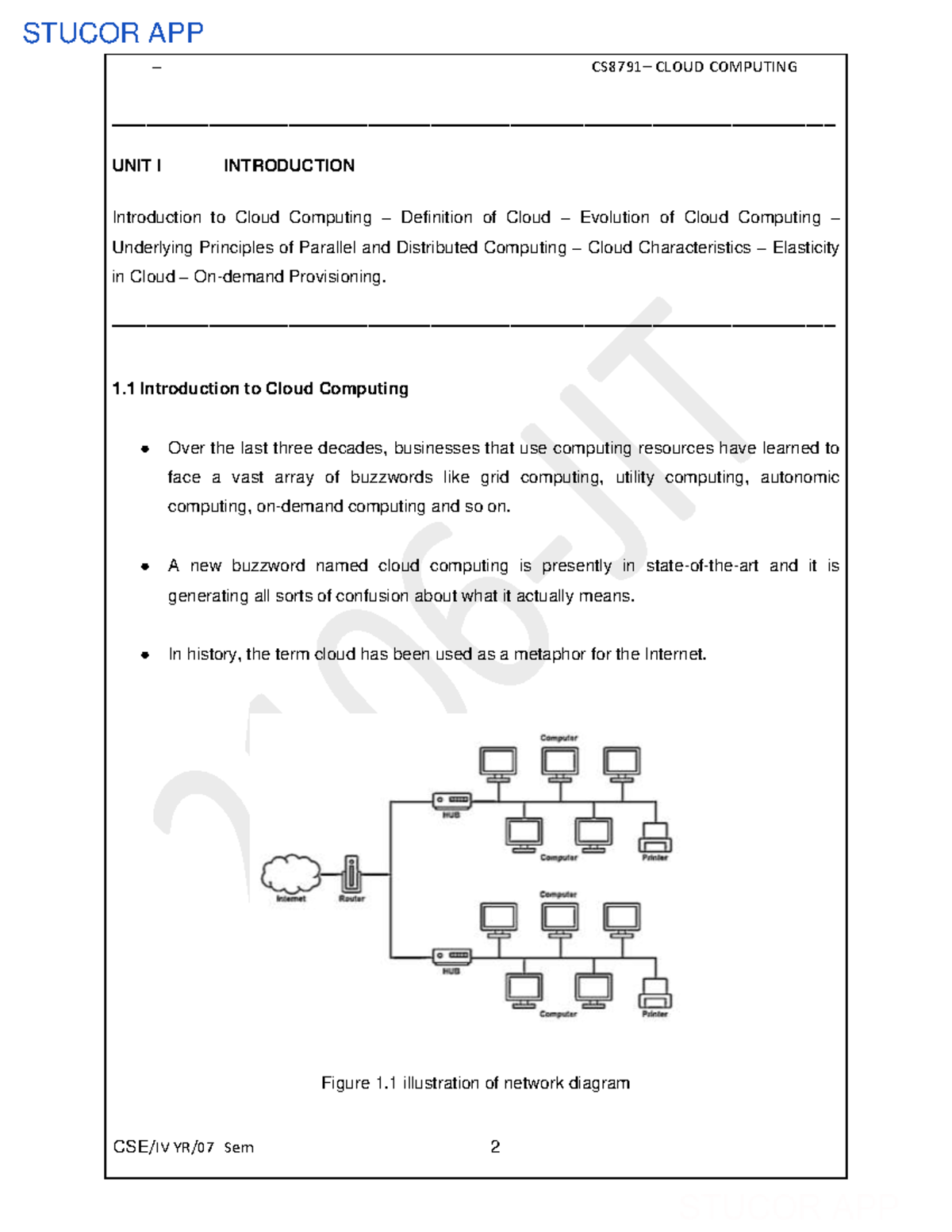 Stucor CS8791-MN - Notes - – CS8791– CLOUD COMPUTING - UNIT I ...