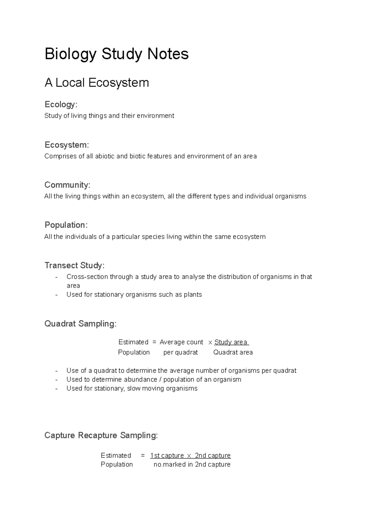 2020 P BIO - Year 11 Biology Study Notes - Biology Study Notes A Local ...