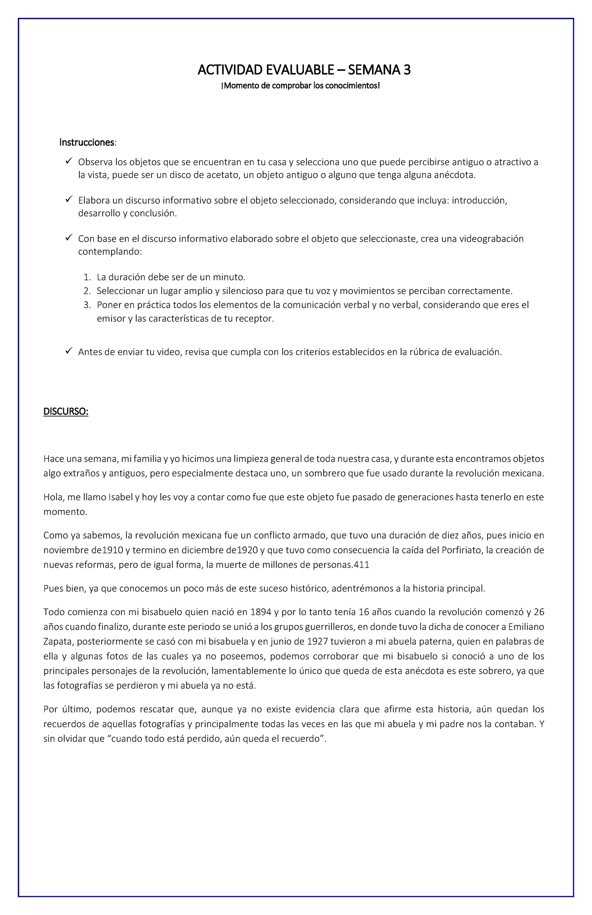 Actividad Evaluable S3 Lenguaje Y Comunicacion - ACTIVIDAD EVALUABLE – SEMANA 3 ¡Momento de ...