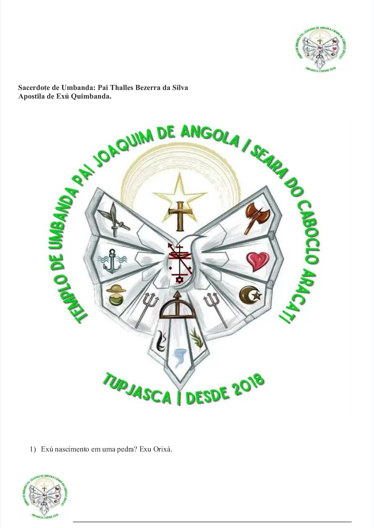 638819295 Exu de Quimbanda Estudos - Sacerdote de Umbanda: Pai Thalles ...