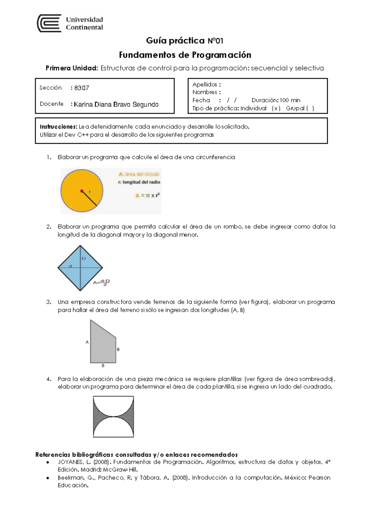 Semana 01 Guia de Practica 01 - Guía práctica N° Fundamentos de ...