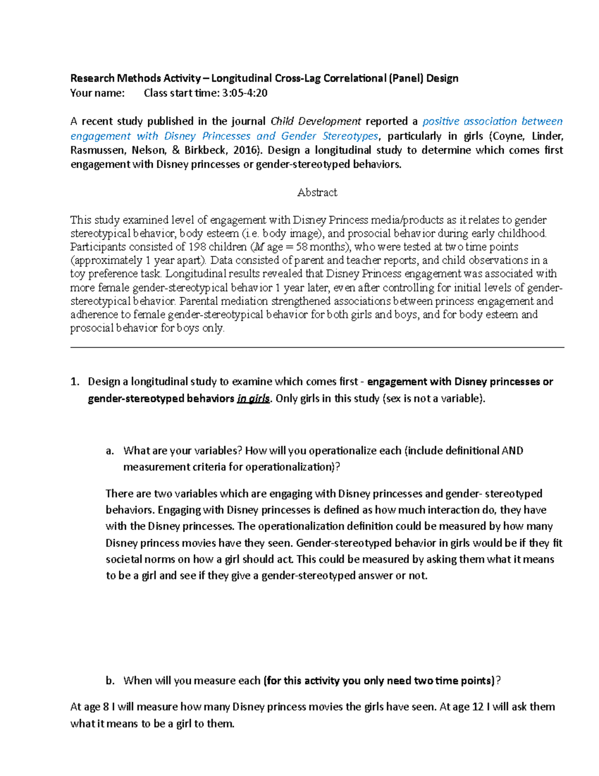 14 Longitudinal Designs - Disney Princess Smith 2020 - Research Methods ...