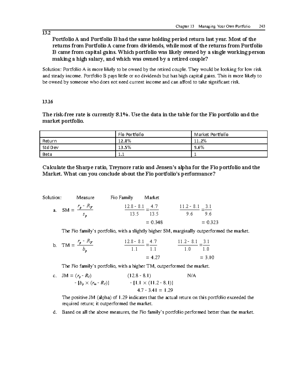 Chapter 13 revised - Fin223 tutorial questions and solutions - 13 ...