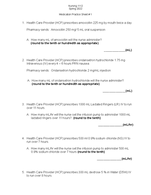 Pediatric Medication Drug Calculation Practice - The recommended daily ...