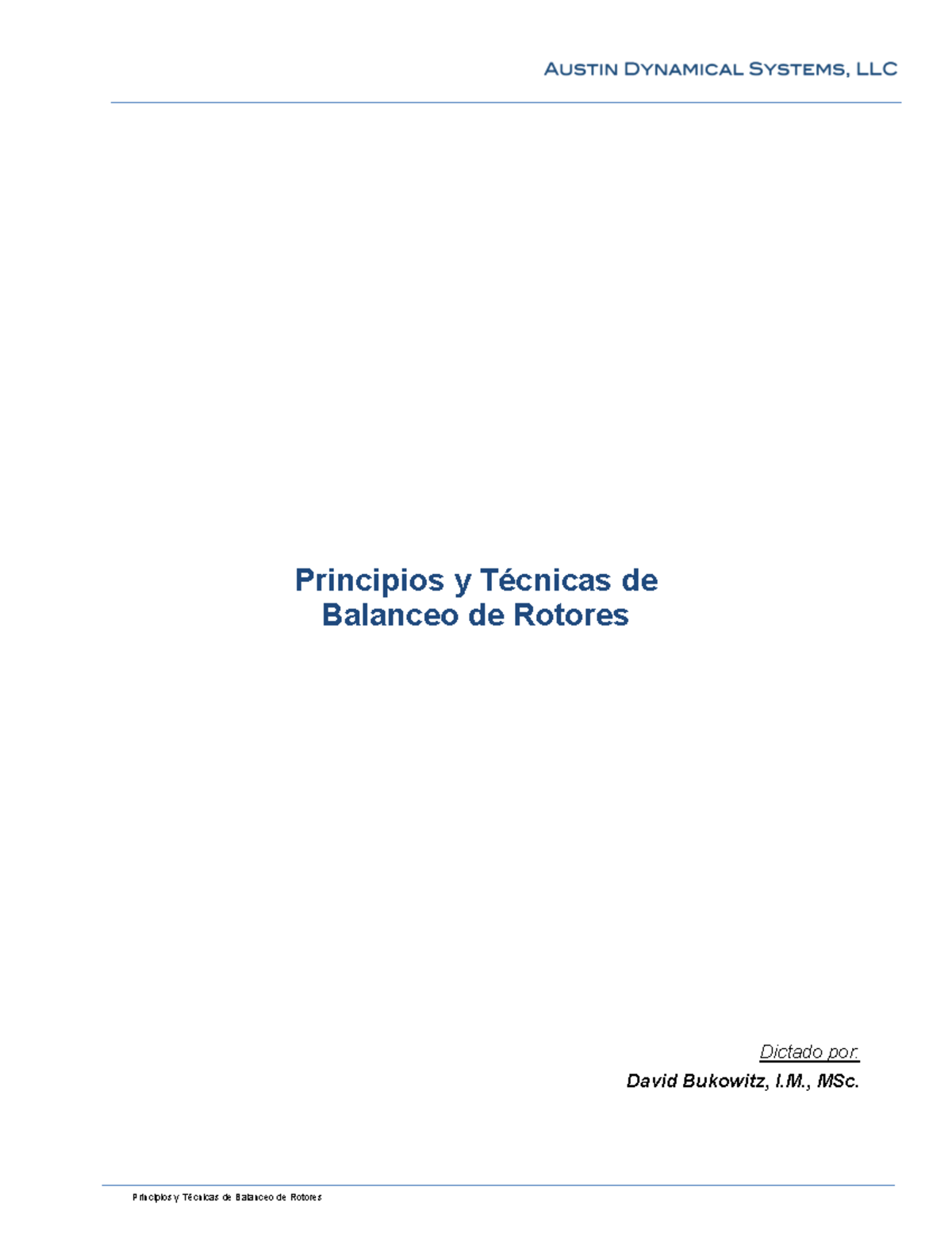 Balanceo - fsdfsdfsdf - Principios y Técnicas de Balanceo de Rotores ...