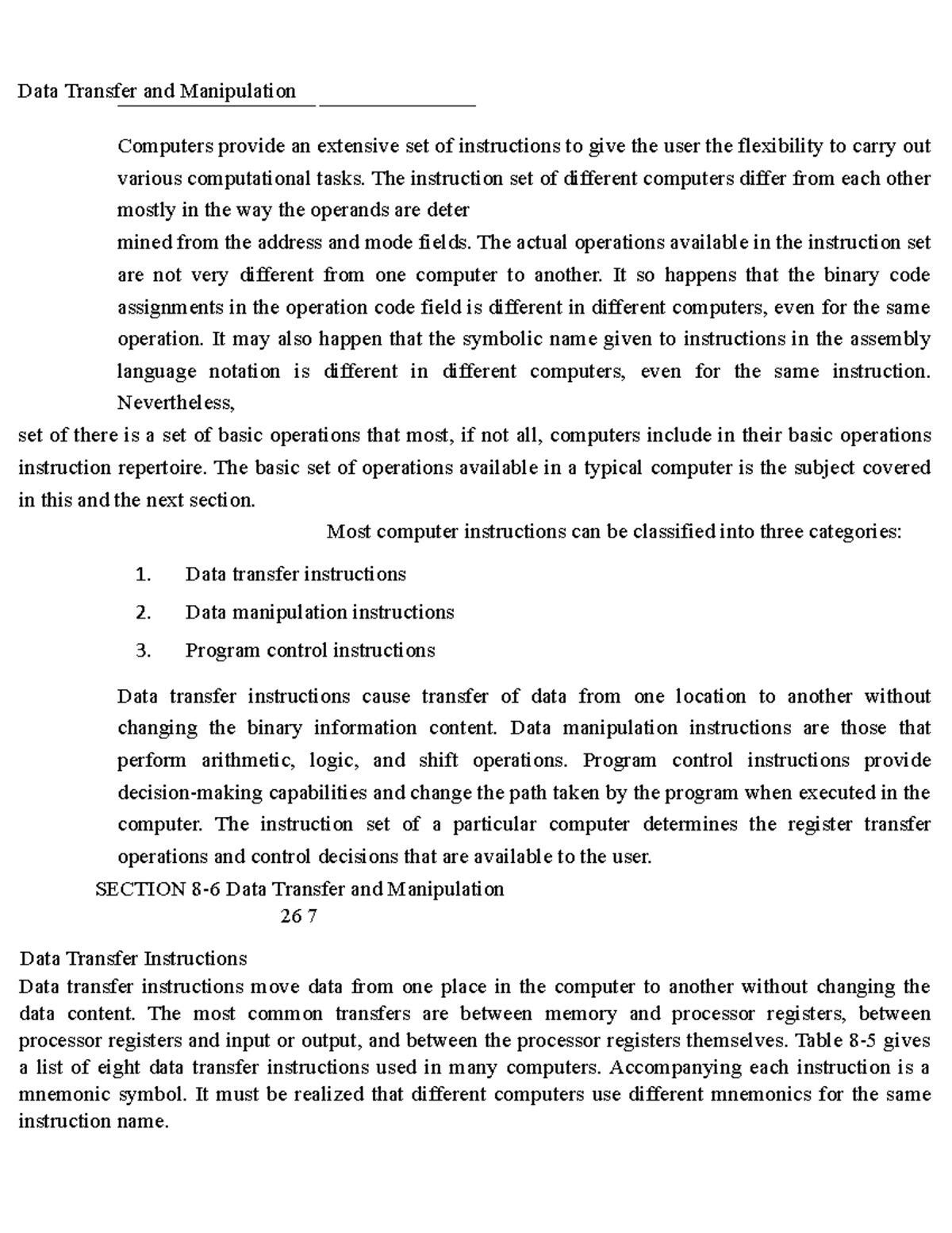 Data Transfer and Manipulation - Data Transfer and Manipulation ...