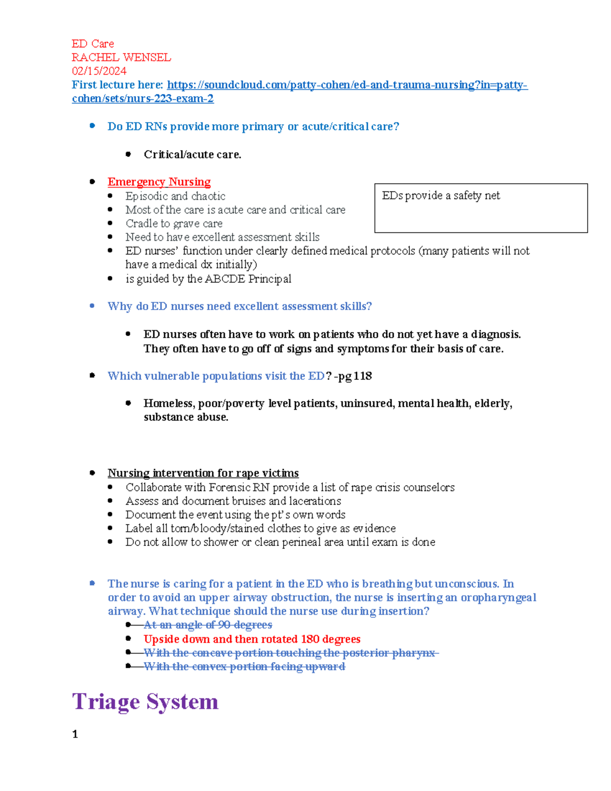 Medsurgweek 6hw1 - good luck - RACHEL WENSEL 02/15/ First lecture here ...