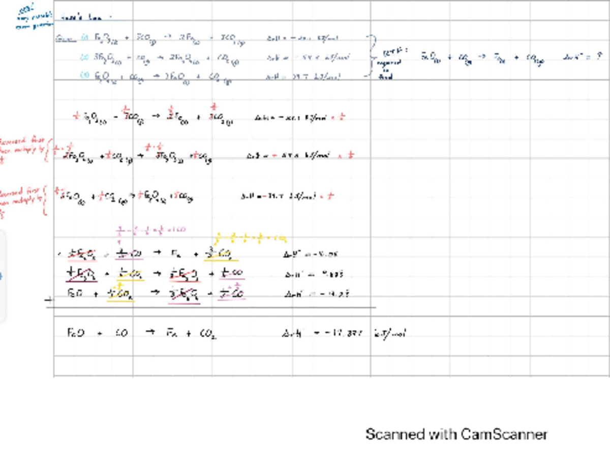 Hess’s Law - Hess’s Law explained with a example - CMY 117 - Studocu