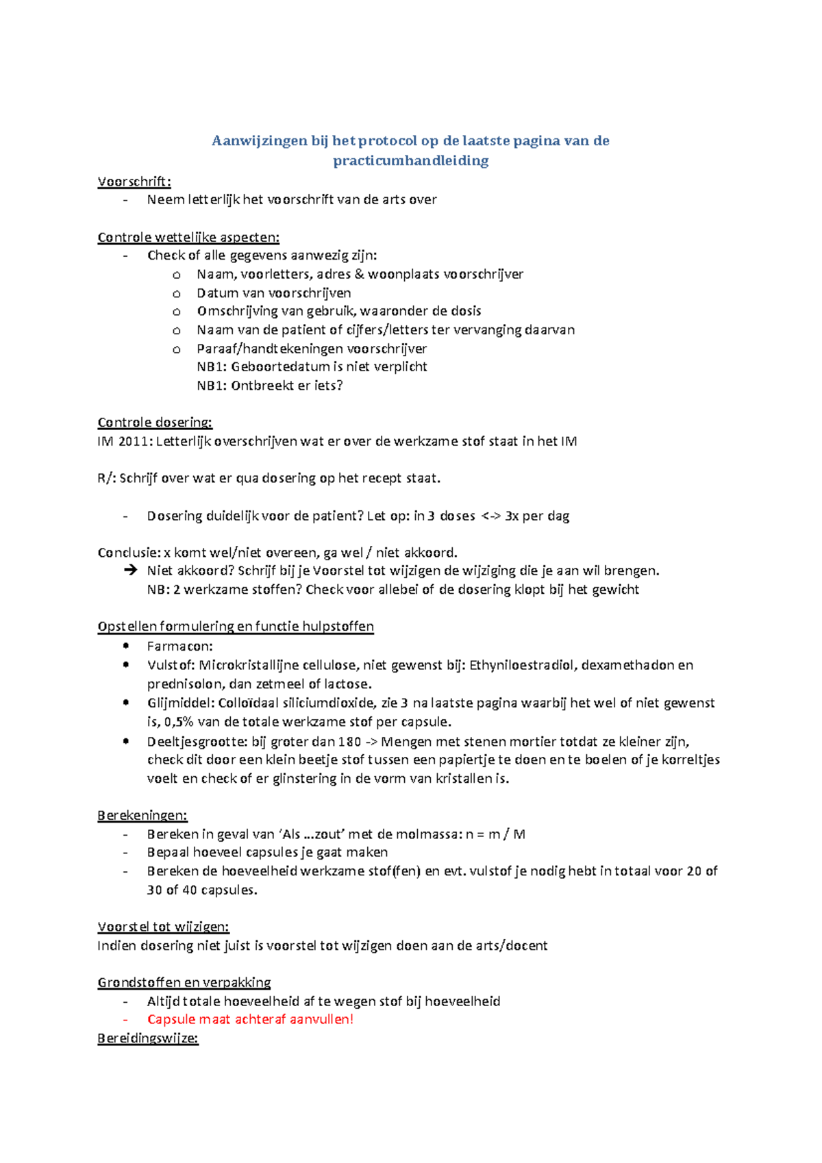 Aanwijzingen Capsuleren (protocol op de laatste pagina van de ...