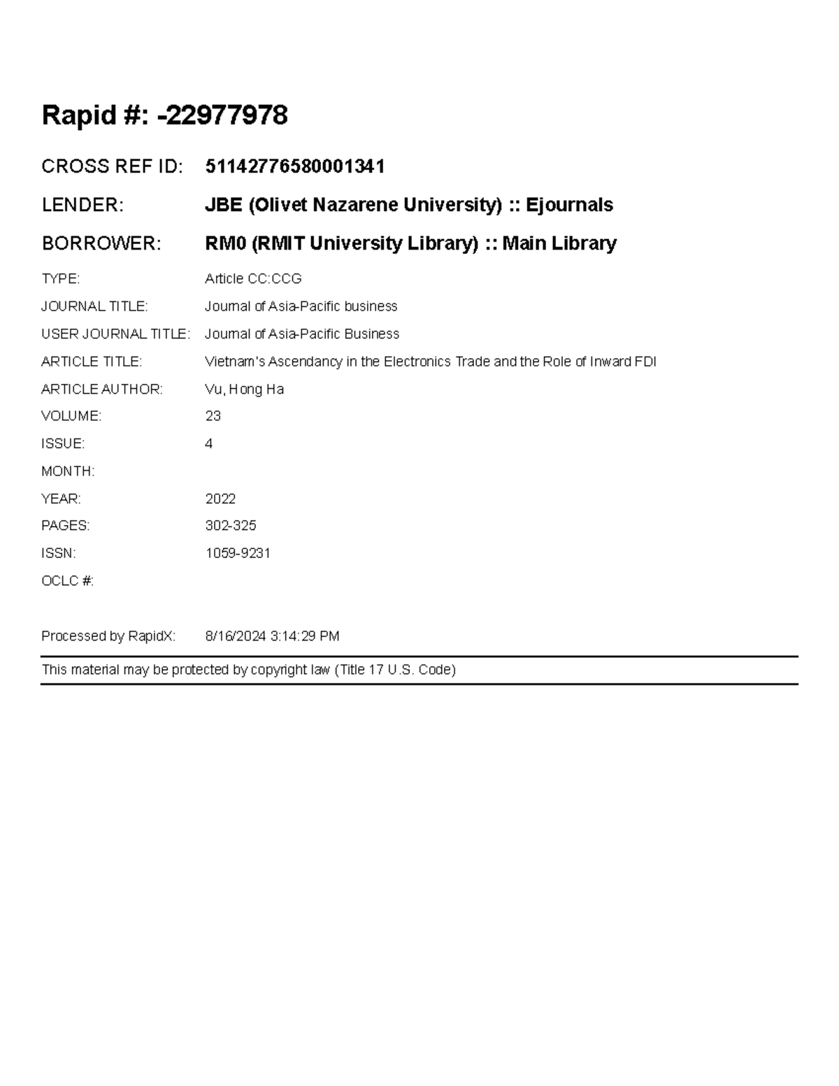 22977978 51142776580001341 - Rapid #: - CROSS REF ID: 51142776580001341 ...