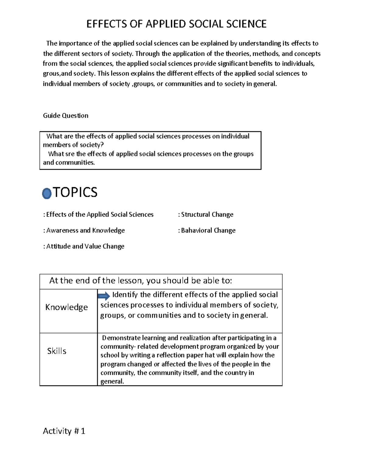 370042062 Effects of Applied Social Science - EFFECTS OF APPLIED SOCIAL ...