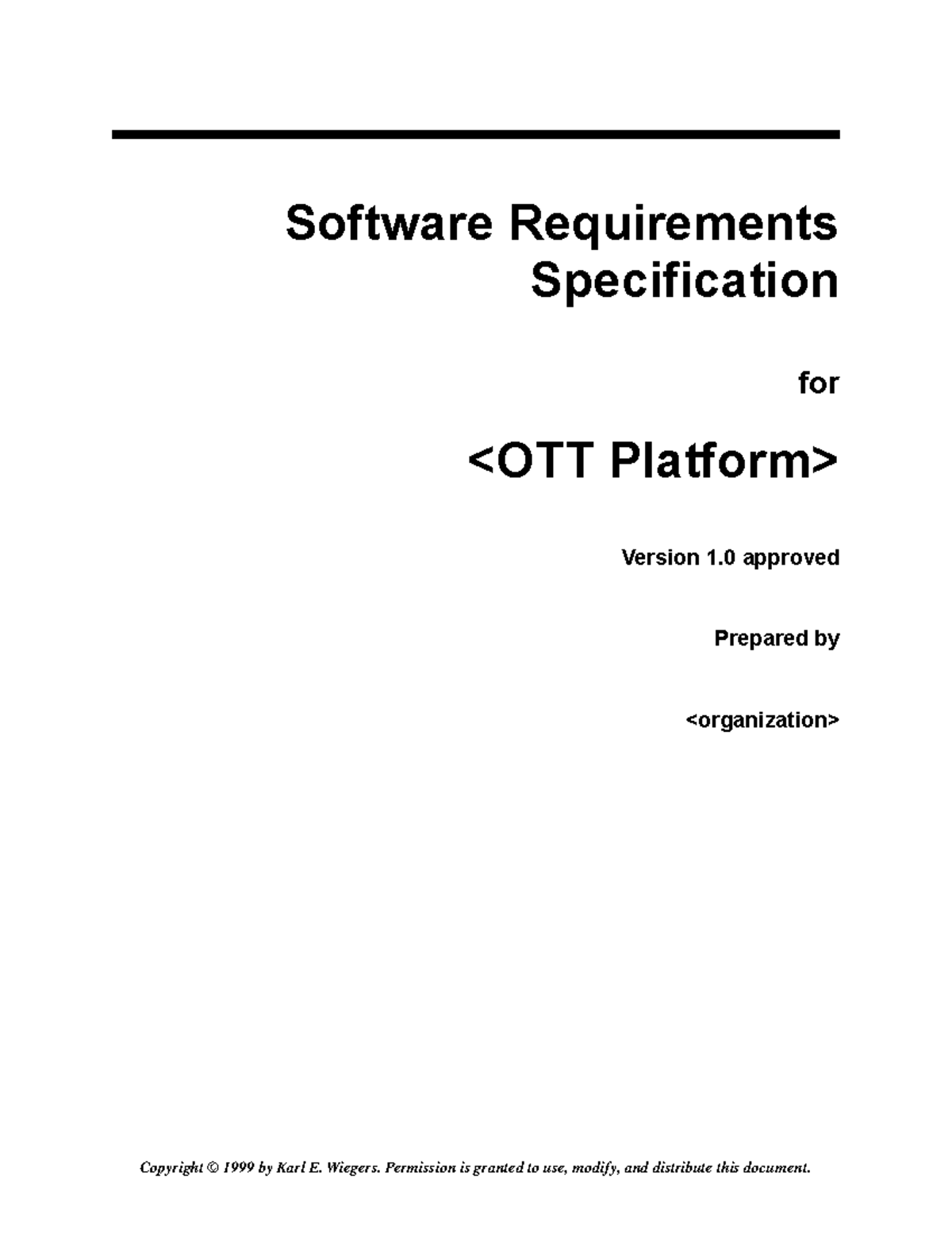 SRS Sample - This is an SRS document. - Software Requirements ...