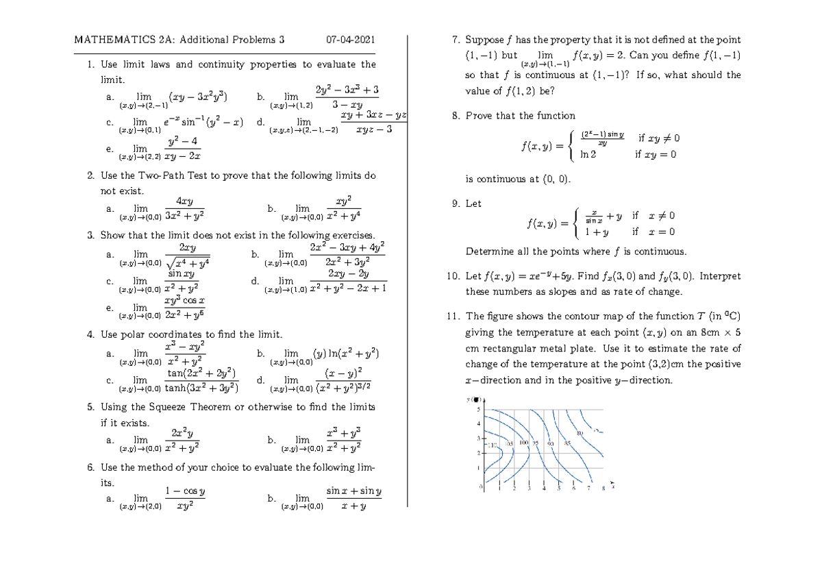 Adpro 3 God MATHEMATICS 2A Additional Problems 3 07 04 Use Limit adpro-3-god-mathematics-2a-additional-problems-3-07-04-use-limit