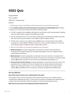COGS 163 Notes Week 6 - Summary Metabolic Disorders of the Brain ...