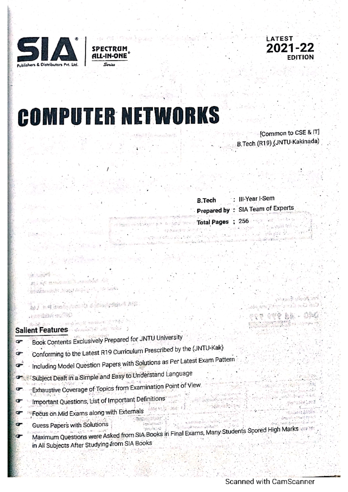 Computer Networks Spectrum All In One - COMPUTER SCIENCE ENGINEERING - Studocu
