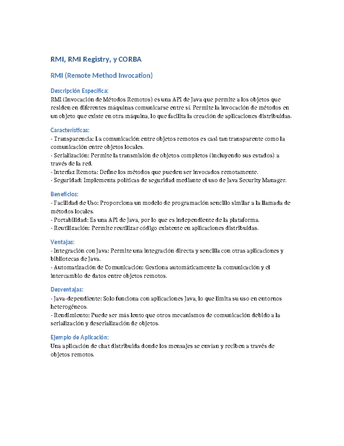 RMI RMIRegistry Corba - RMI, RMI Registry, y CORBA RMI (Remote Method ...