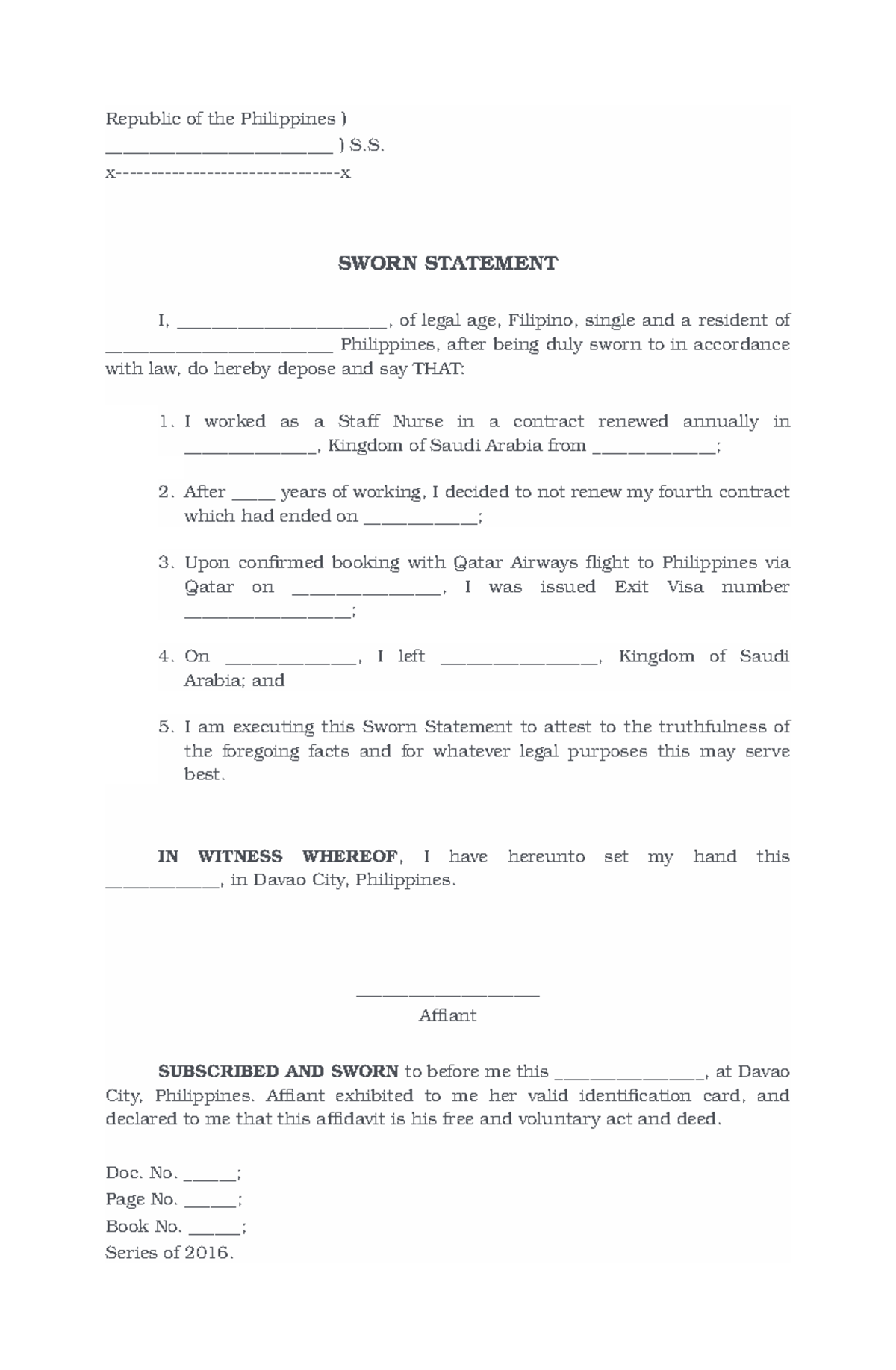 Sworn-statement-sample compress - RepublicofthePhilippines) __________________________)S. x-x ...