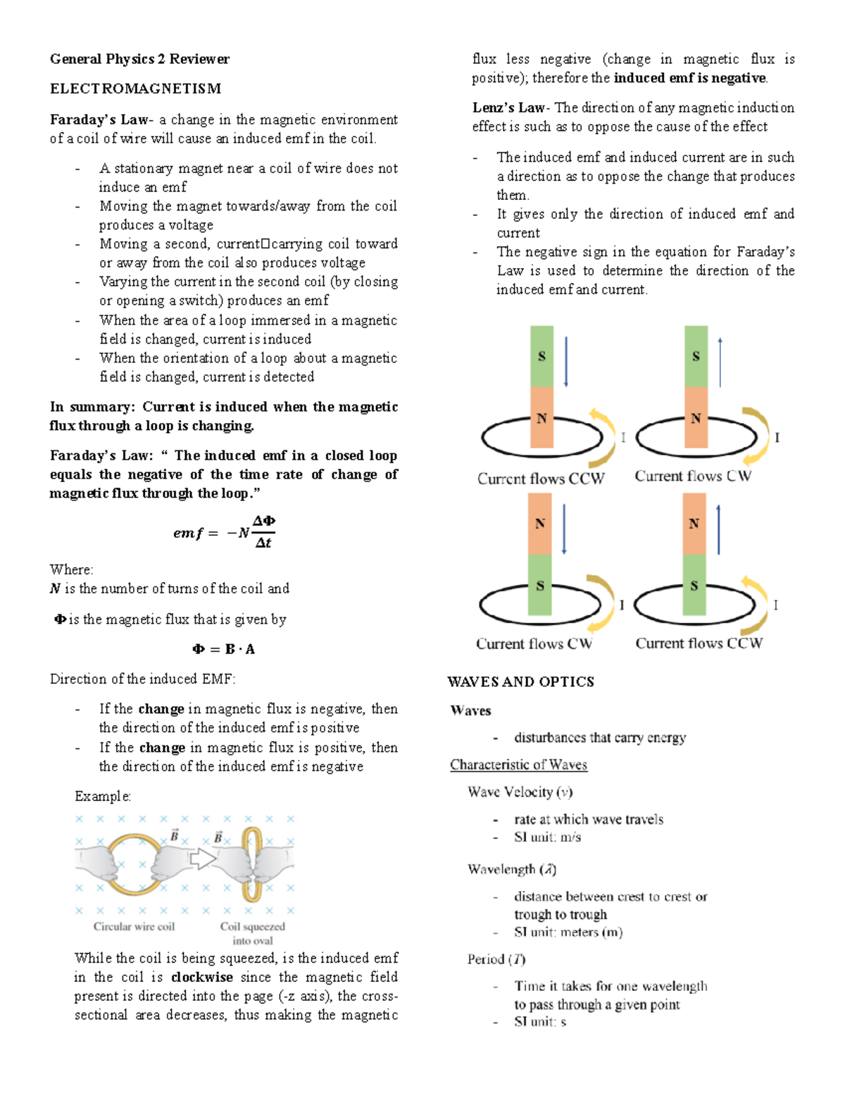 General Physics 2 Reviewer - General Physics 2 Reviewer ...