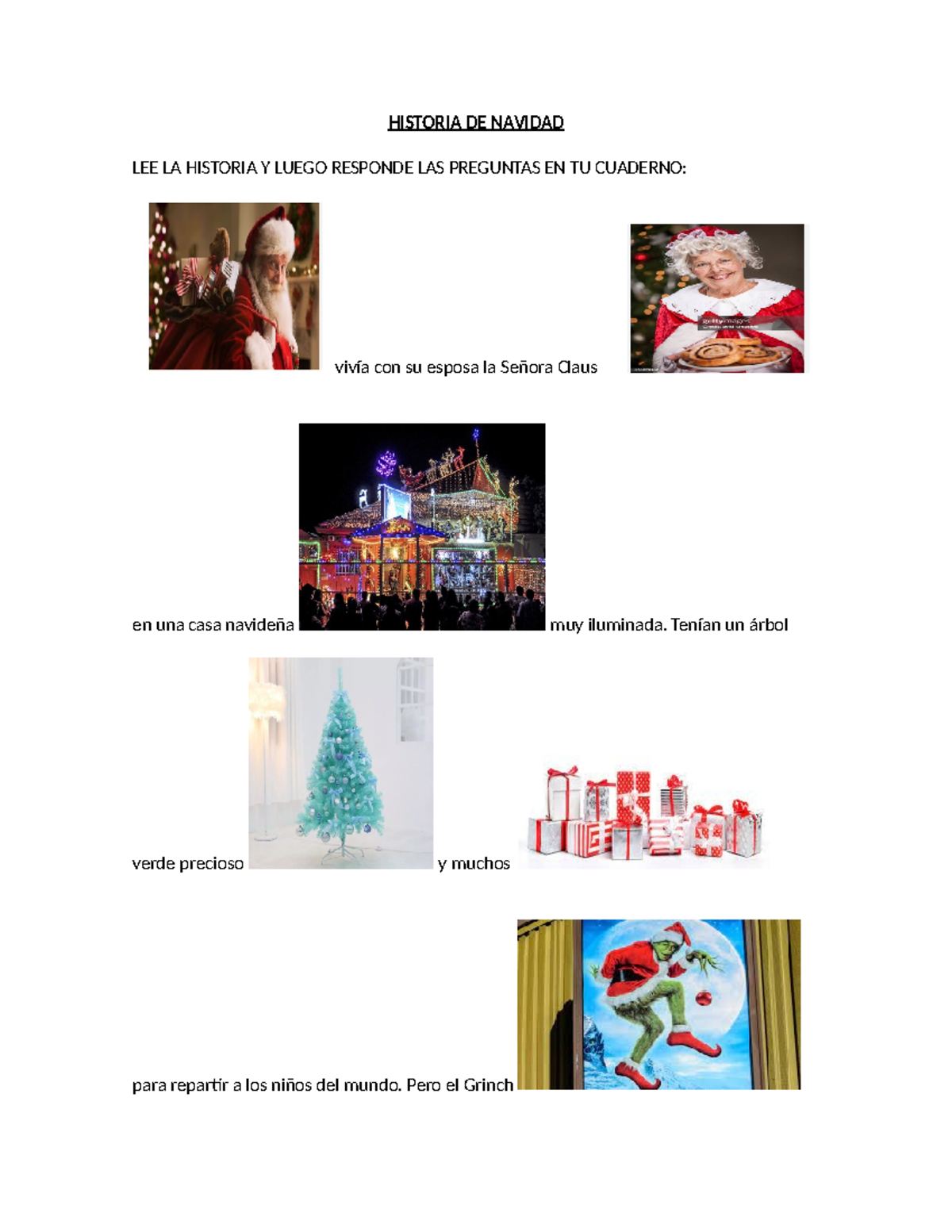 Historia DE Navidad - HISTORIA DE NAVIDAD LEE LA HISTORIA Y LUEGO ...