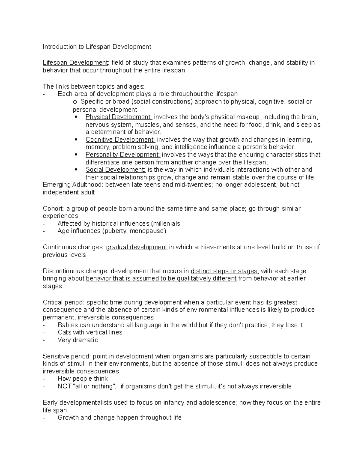 Introduction to Lifespan Development - Introduction to Lifespan ...