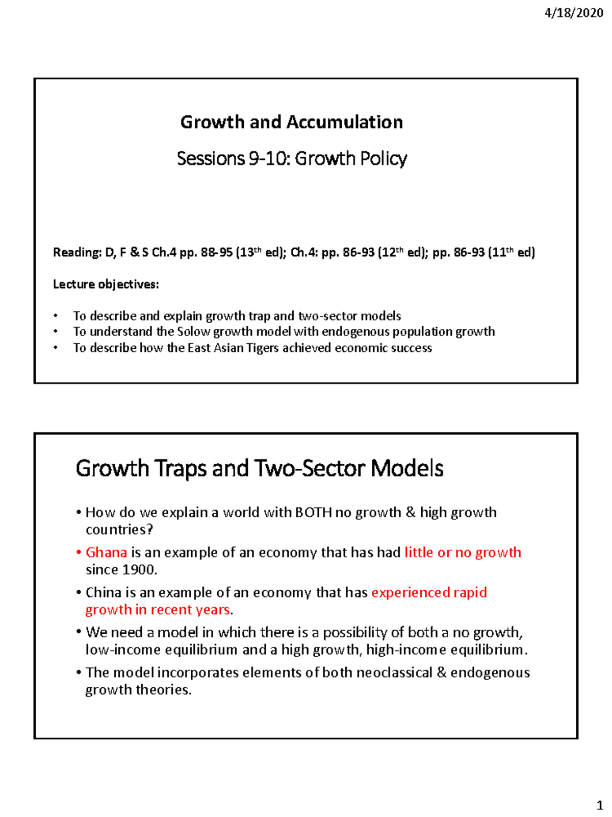 Session 9 10 Growth and accumulation - ECON201 - UKZN - Studocu