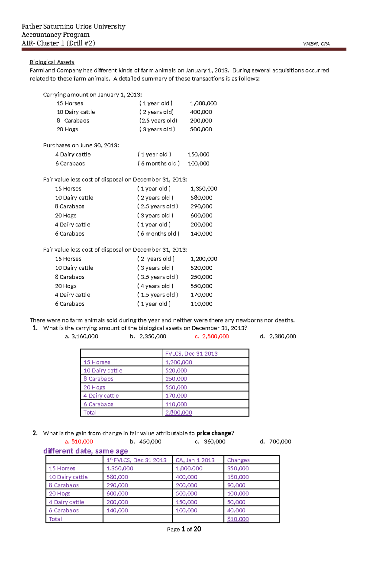 Drill 2 AK - lecture - Accountancy Program AIR- Cluster 1 (Drill #2 ...
