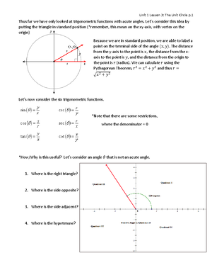 PreCal Trig 1720 Unit 2.7 Inverse Trigonometric Functions - In certain ...